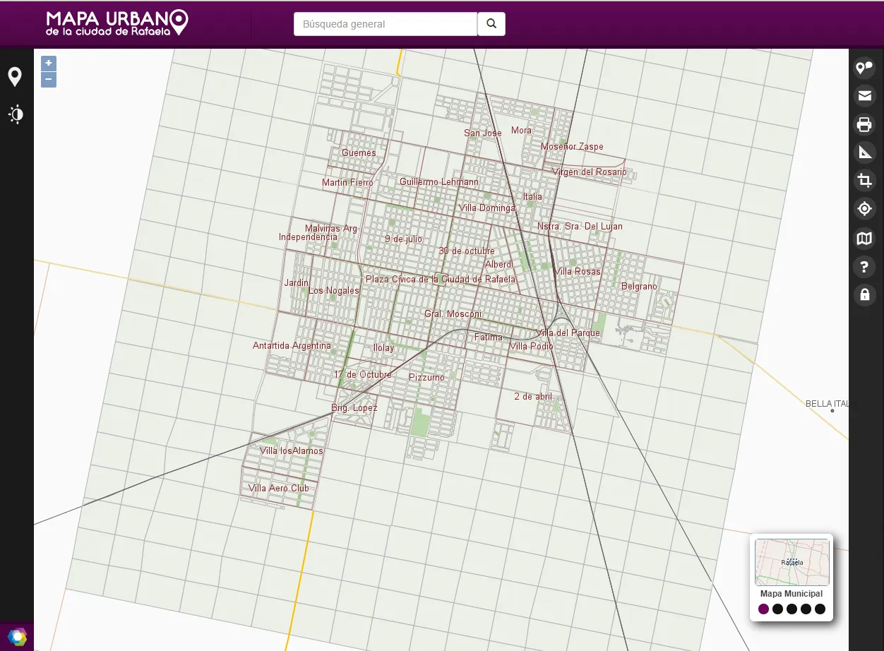 Rediseño y actualización del Mapa Urbano de Rafaela
