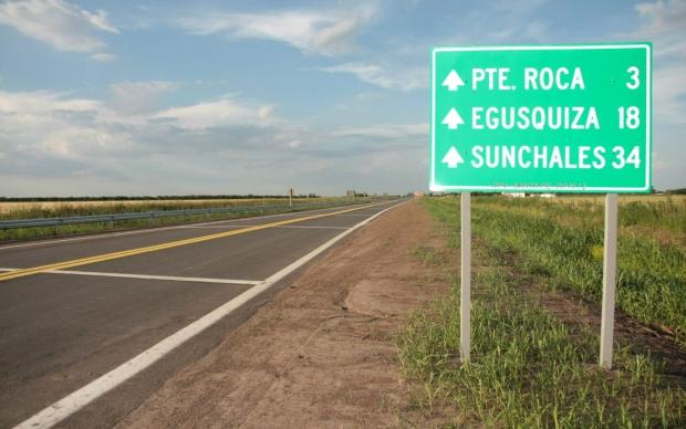 Acto de inauguración de la Ruta 13 con autoridades provinciales